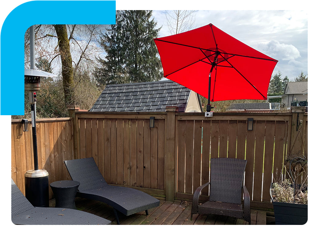 Rail-EZ | RAIL-EZ Patio Umbrella Mounting Bracket attaches to your railing