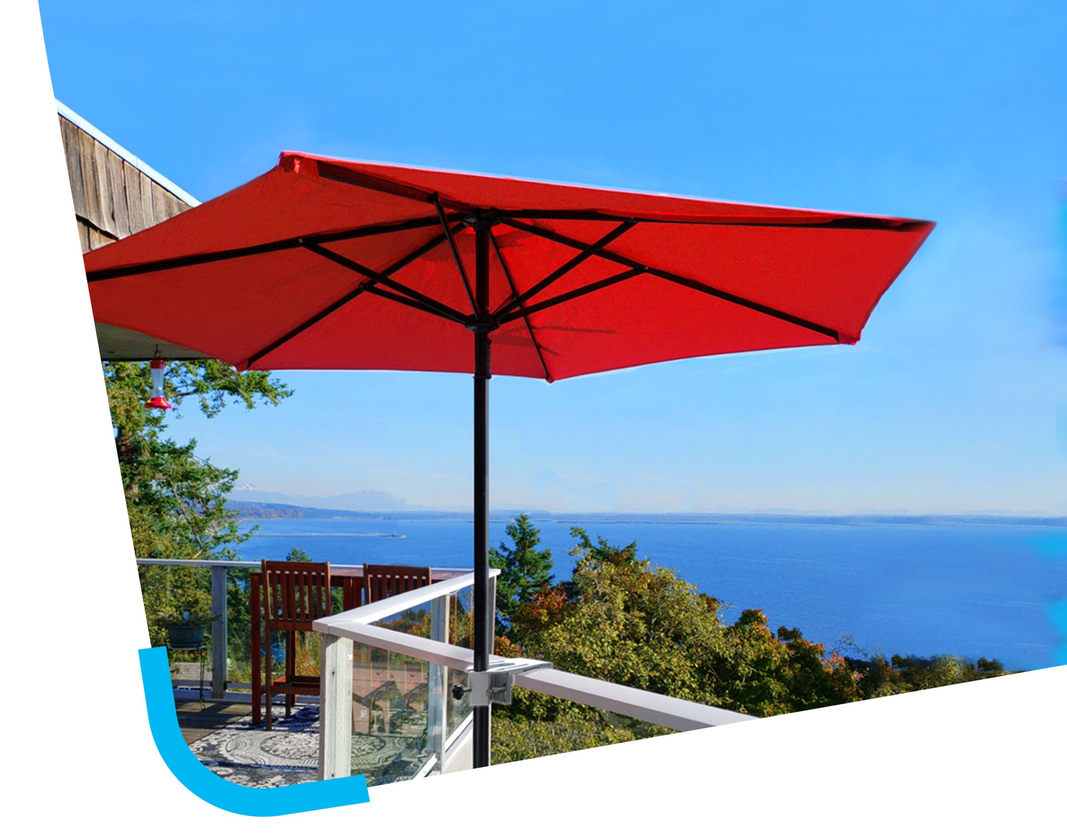 Rail-EZ | RAIL-EZ Patio Umbrella Mounting Bracket attaches to your railing