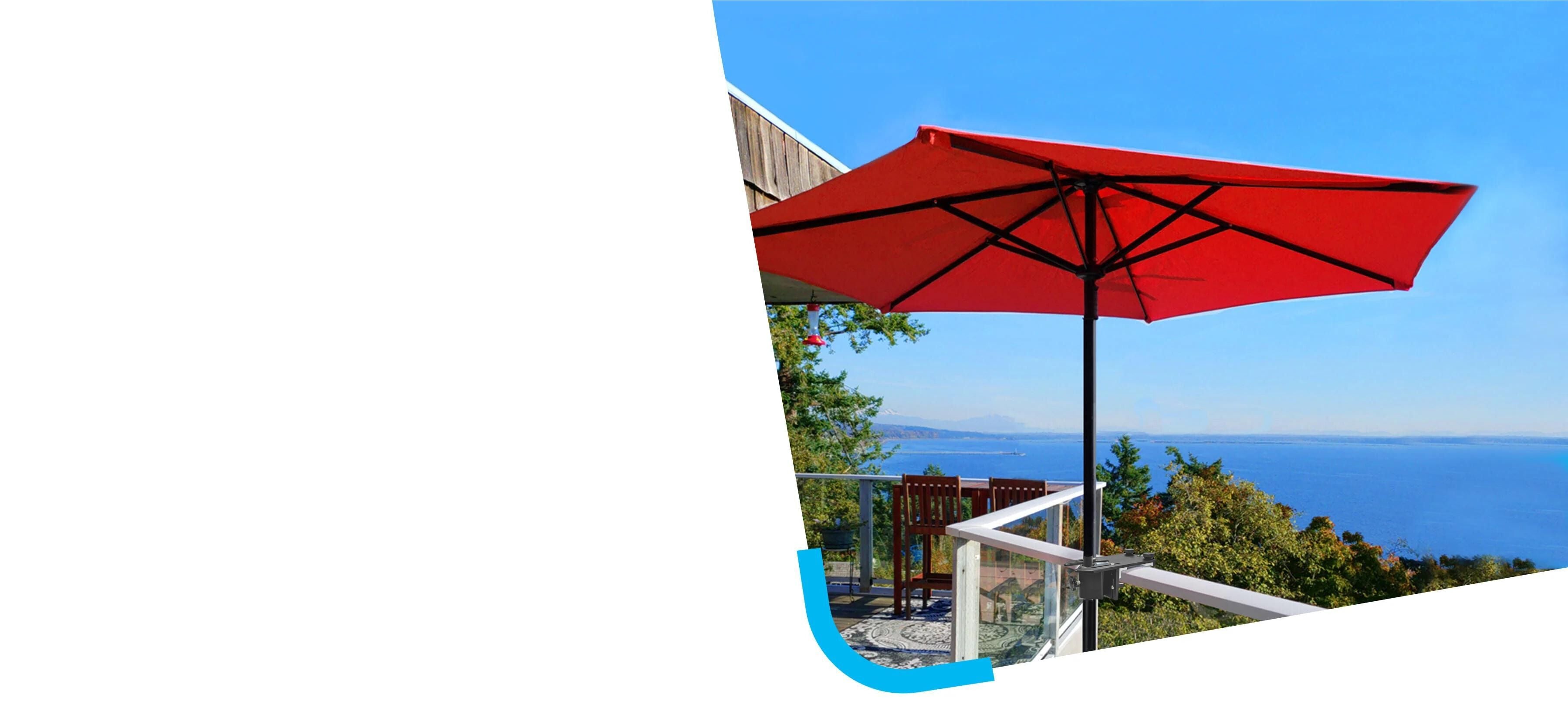 Rail-EZ | RAIL-EZ Patio Umbrella Mounting Bracket attaches to your railing